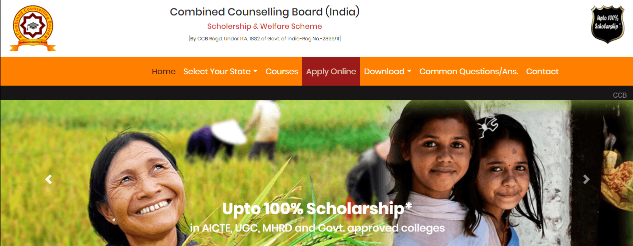 CCB Welfare And Scholarship Scheme Online Application, India ...
