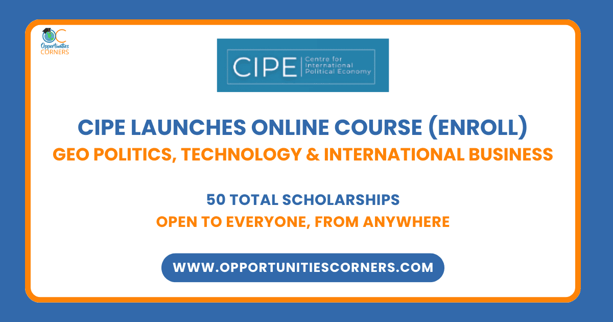 CIPE Online Course On GeoPolitics, Technology And International ...