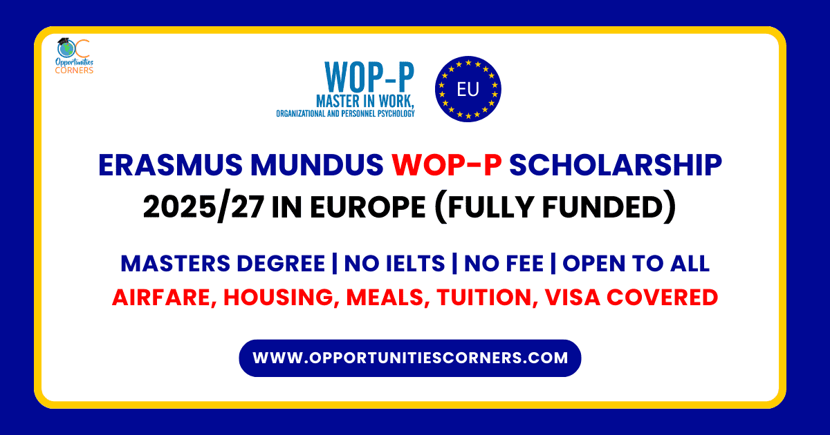 Erasmus Mundus WOPP Scholarship 2026 (Fully Funded) - Excelsior ...