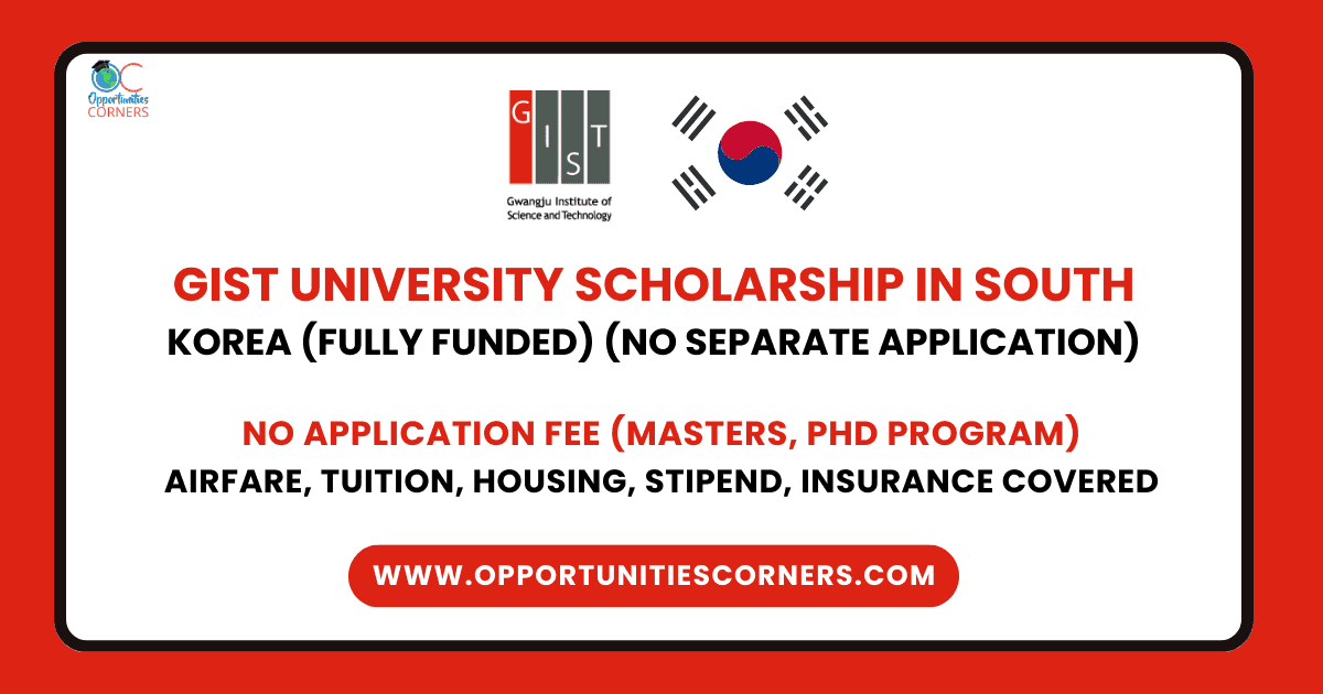 GIST University South Korea Scholarship 2026 (Fully Funded) - Excelsior ...
