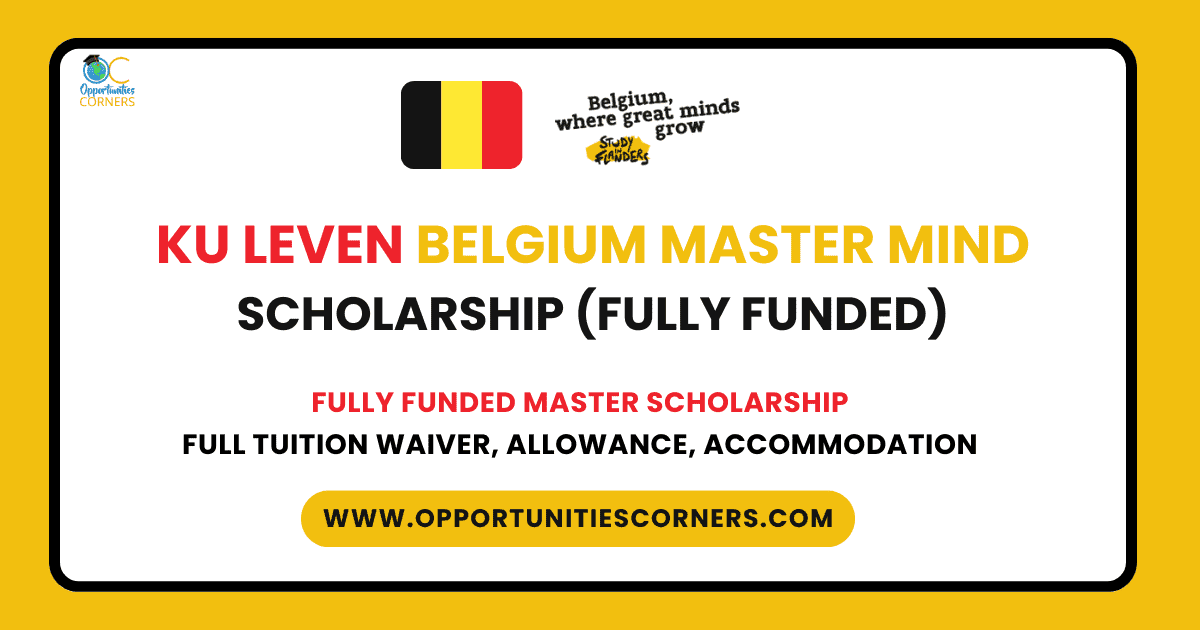 KU Leven Belgium Master Mind Scholarship 2026 (Fully Funded) - Excelsior Scholarships USA ...