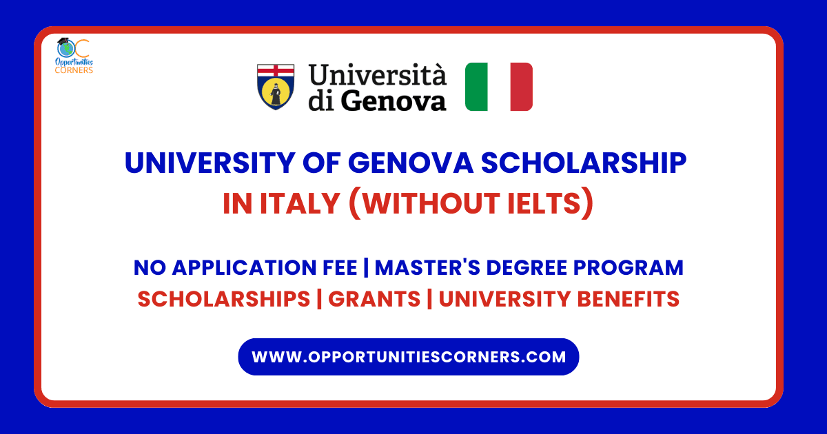 University Of Genova Scholarship 2026 In Italy (Without IELTS ...