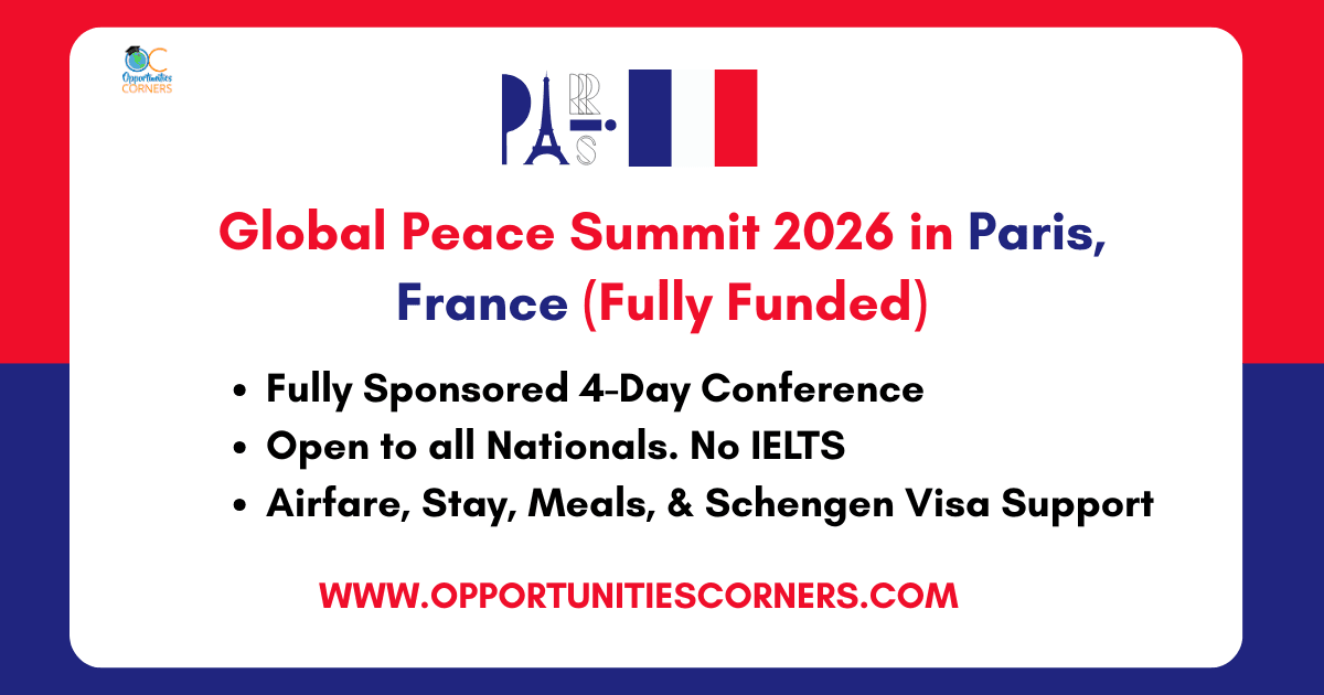 Global Peace Summit 2026 In Paris, France (Fully Funded) - Excelsior ...