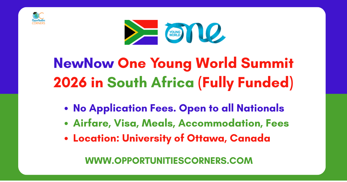 NewNow One Young World Summit 2026 In South Africa (Fully Funded ...