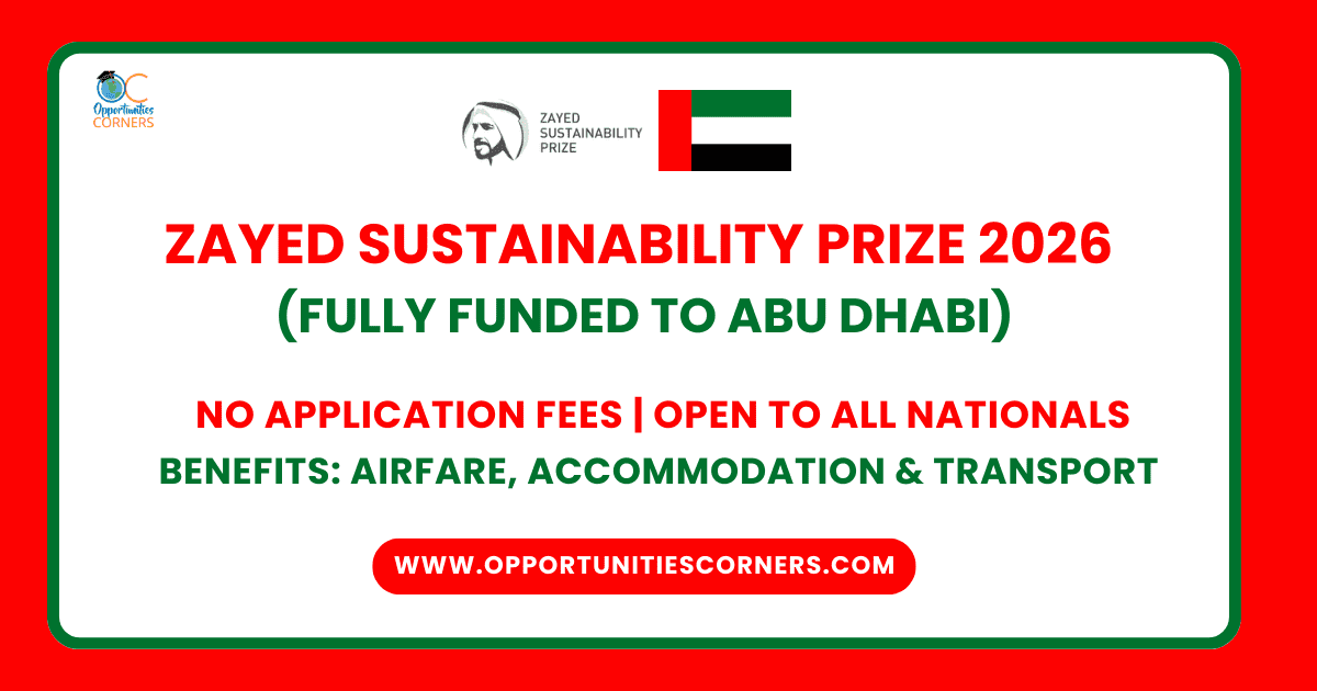 Zayed Sustainability Prize 2027 In Abu Dhabi (Fully Funded) - Excelsior ...