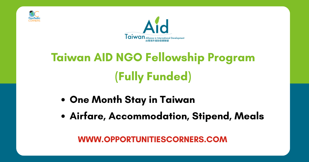 Taiwan AID 2026 NGO Fellowship Program (Fully Funded) - Excelsior ...